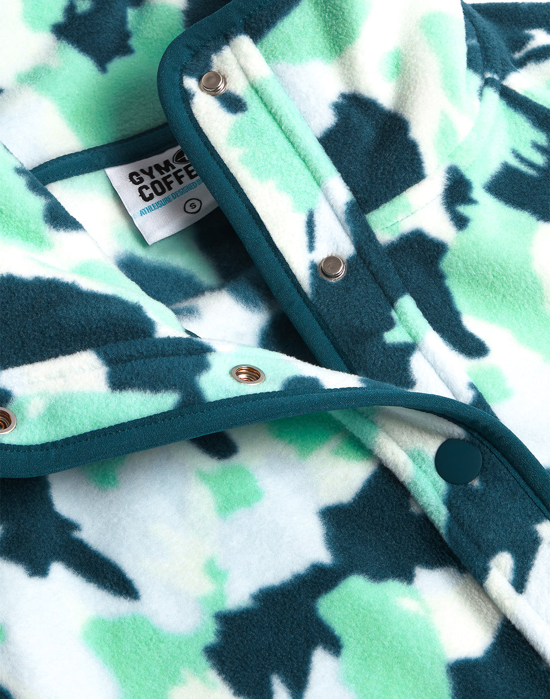 Snap Polar Fleece in Teal Pop Print – Gym+Coffee Australia